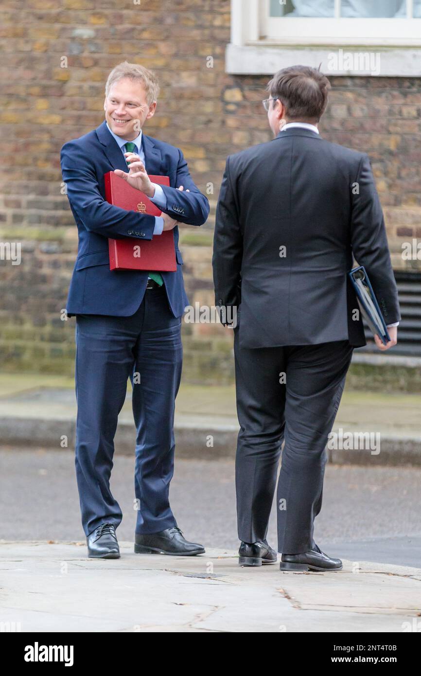 Downing Street, London, UK. 27th February 2023. Grant Shapps MP ...