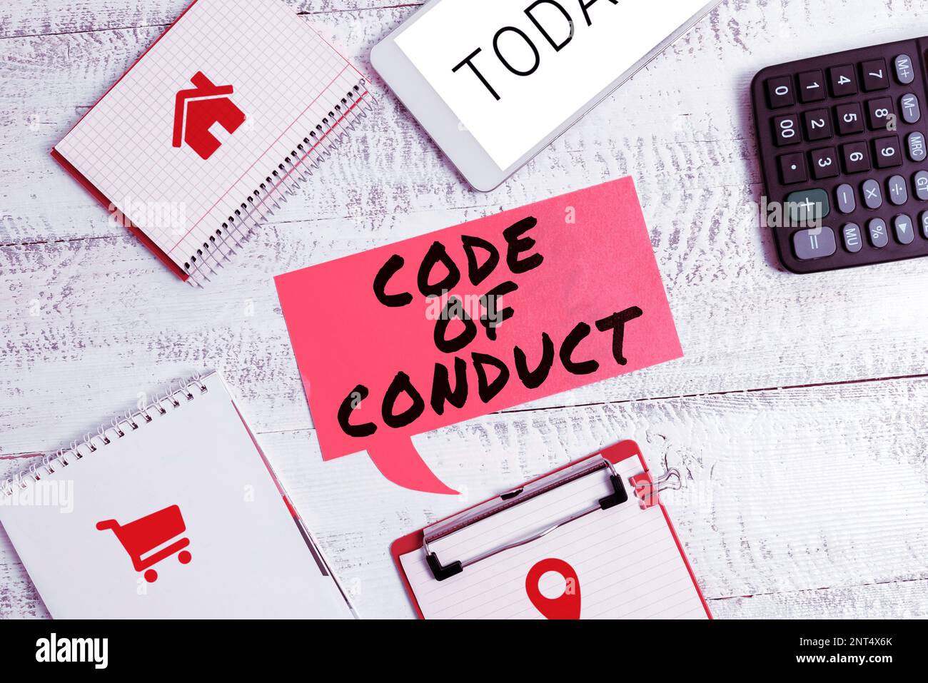 Writing Displaying Text Code Of Conduct Concept Meaning Ethics Rules