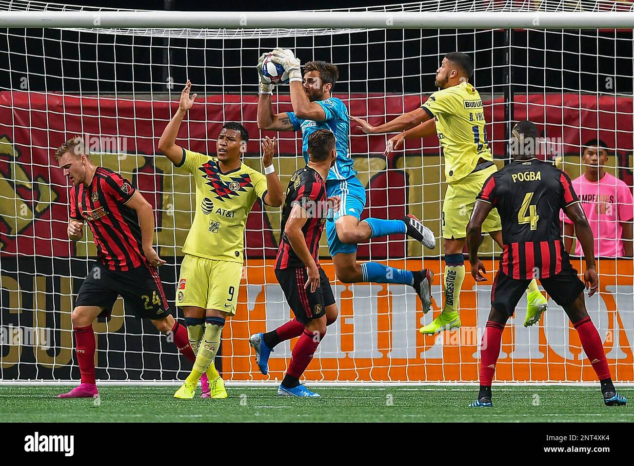 ATLANTA, GA – AUGUST 14: Atlanta goalkeeper Alec Kann (25) makes a save ...