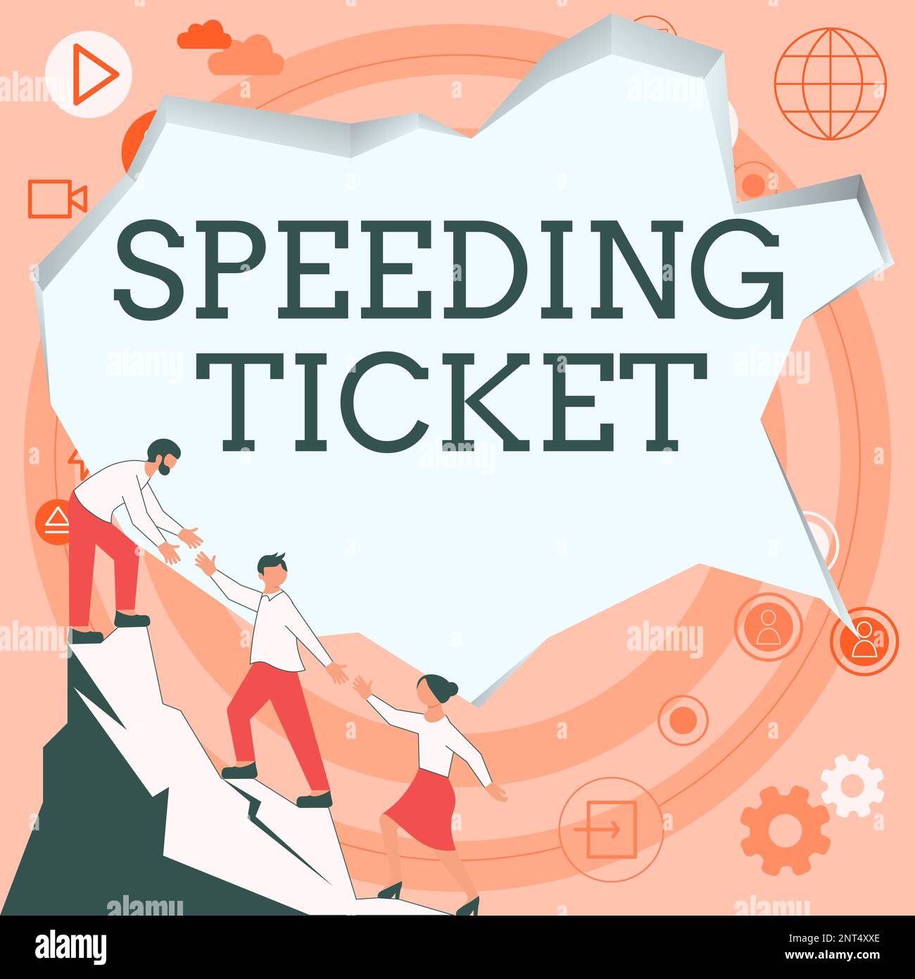 Text caption presenting Speeding Ticket. Word Written on psychological ...