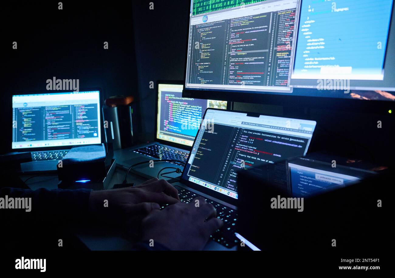 Berlin, Germany. 12th Feb, 2023. Illustration: Fictitious html pages ...