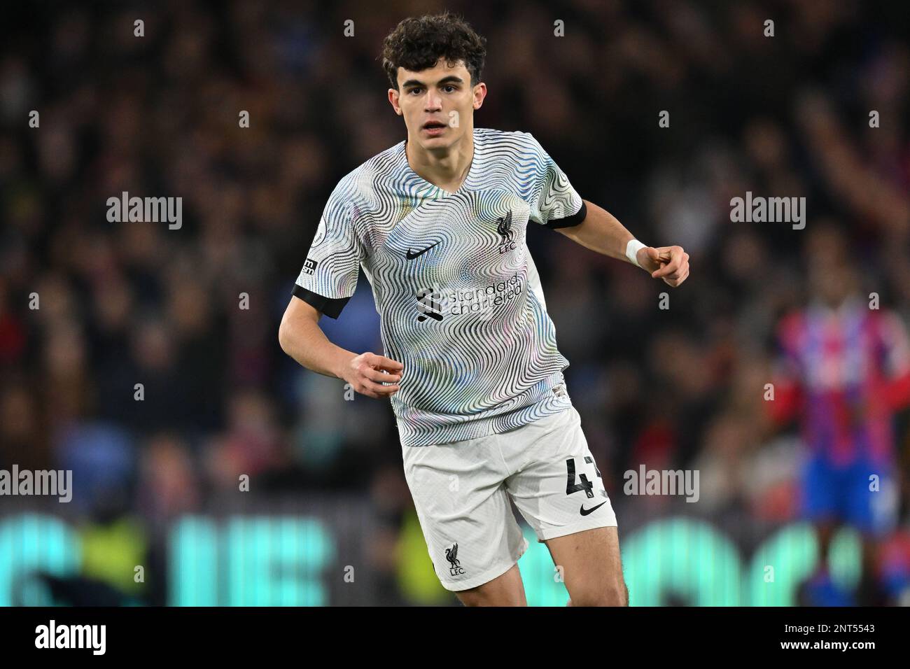 LONDON, ENGLAND - FEBRUARY 25: Stefan Bajcetic of Liverpool FC during ...