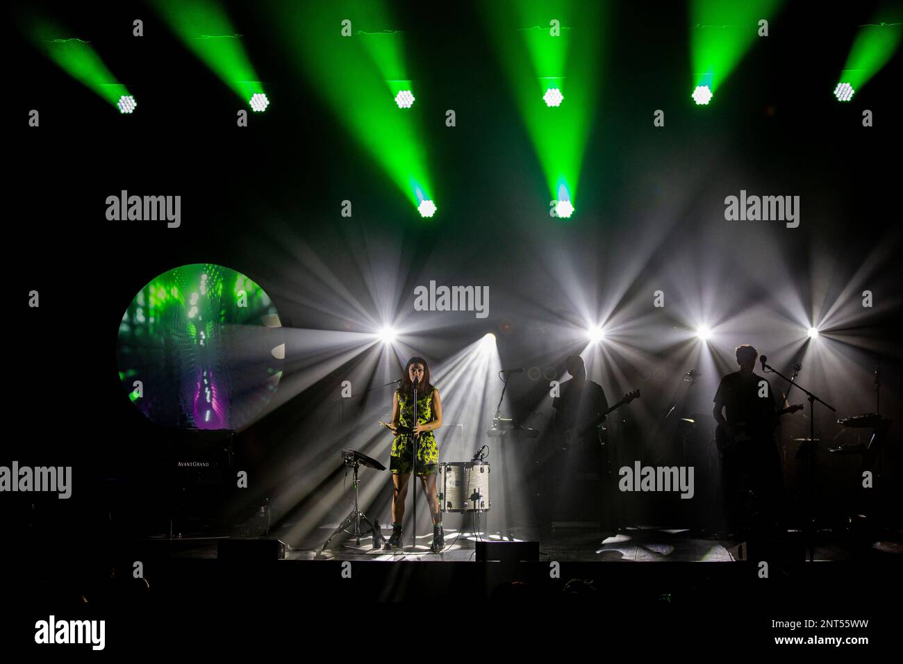 Italian singer Francesca Michielin in concert in her hometown Bassano ...