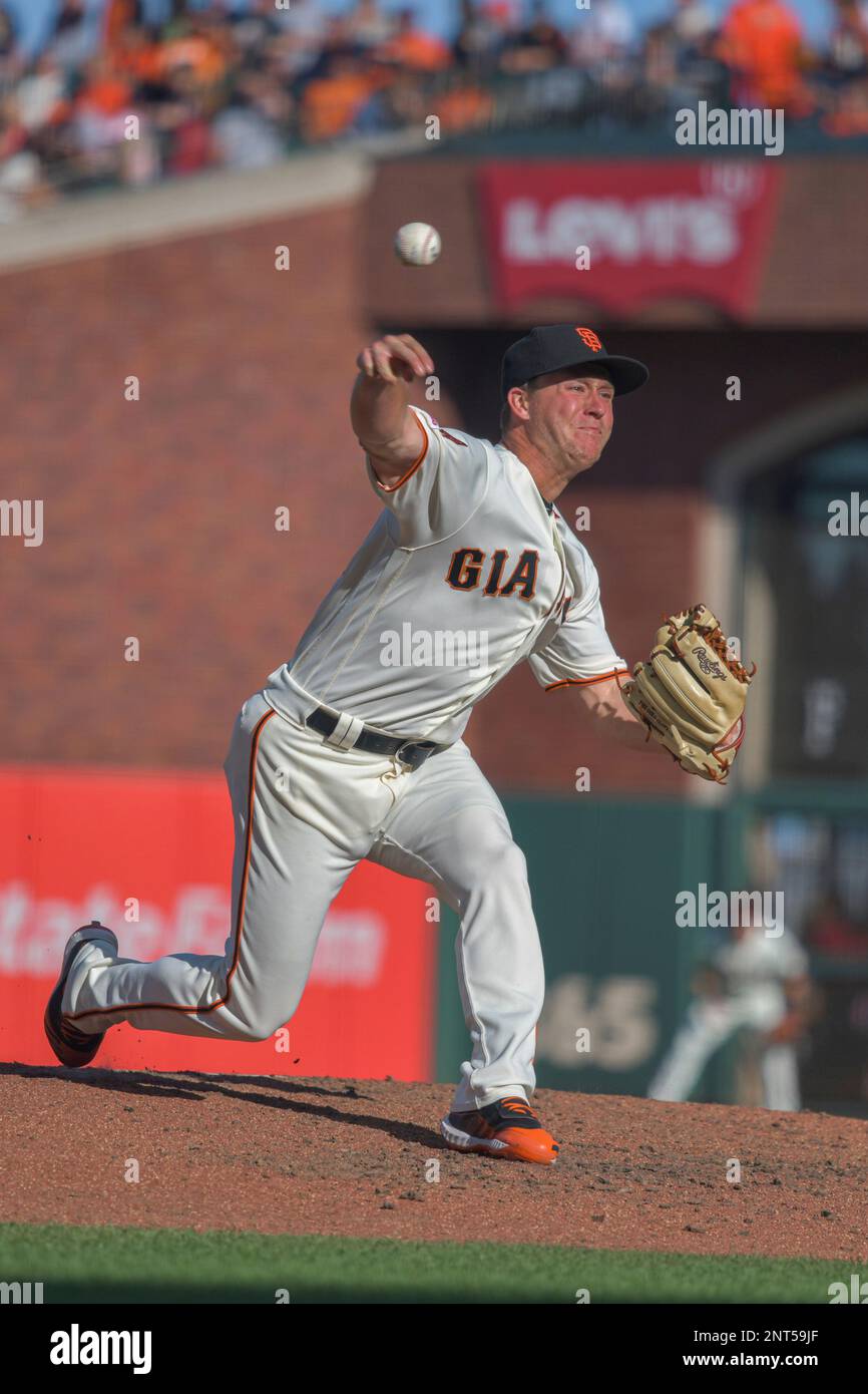 August 11, 2019: San Francisco Giants relief pitcher Trevor Gott (58) in action during the MLB ...
