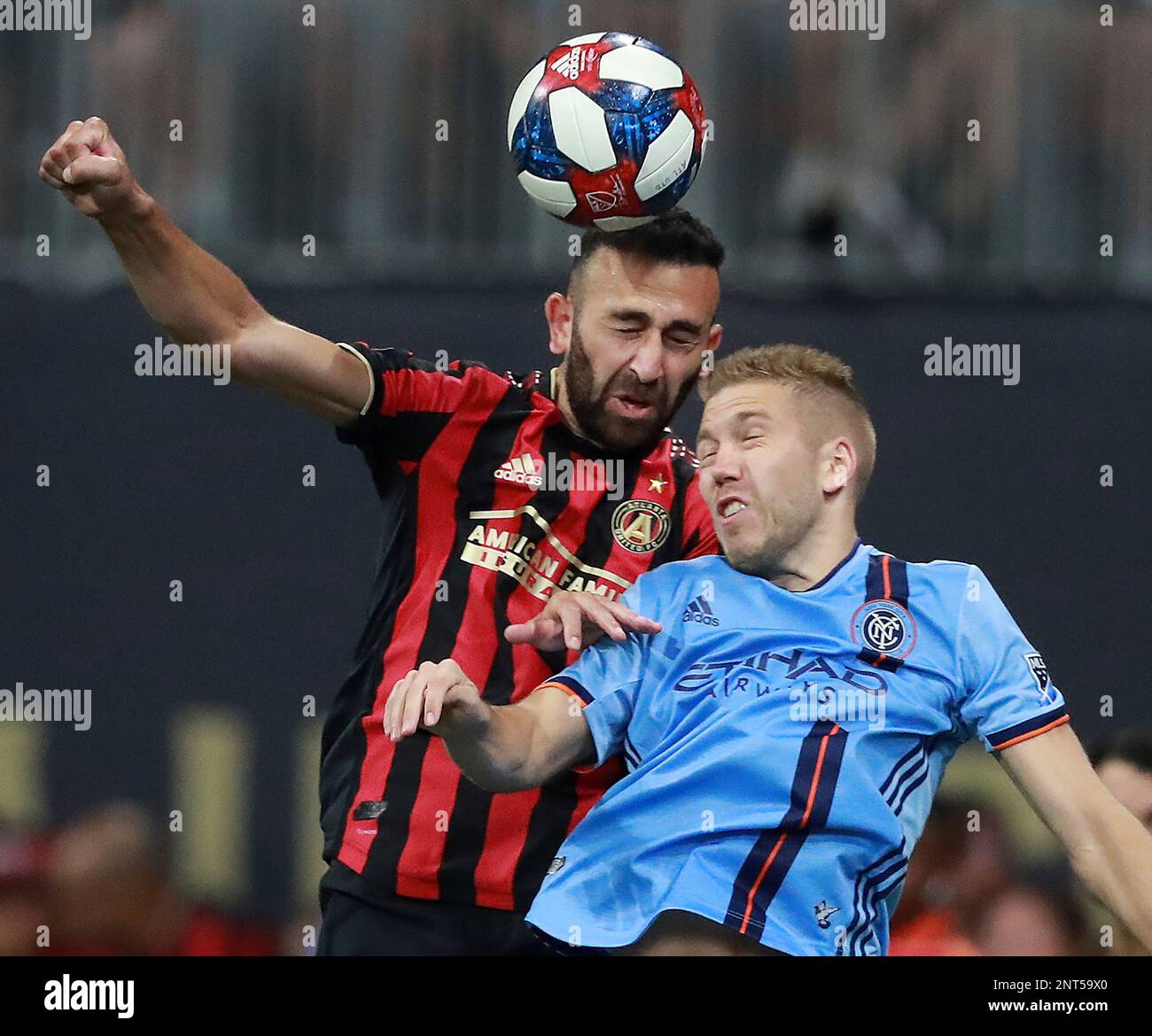 Atlanta United midfielder Justin Meram and New York City FC defender ...