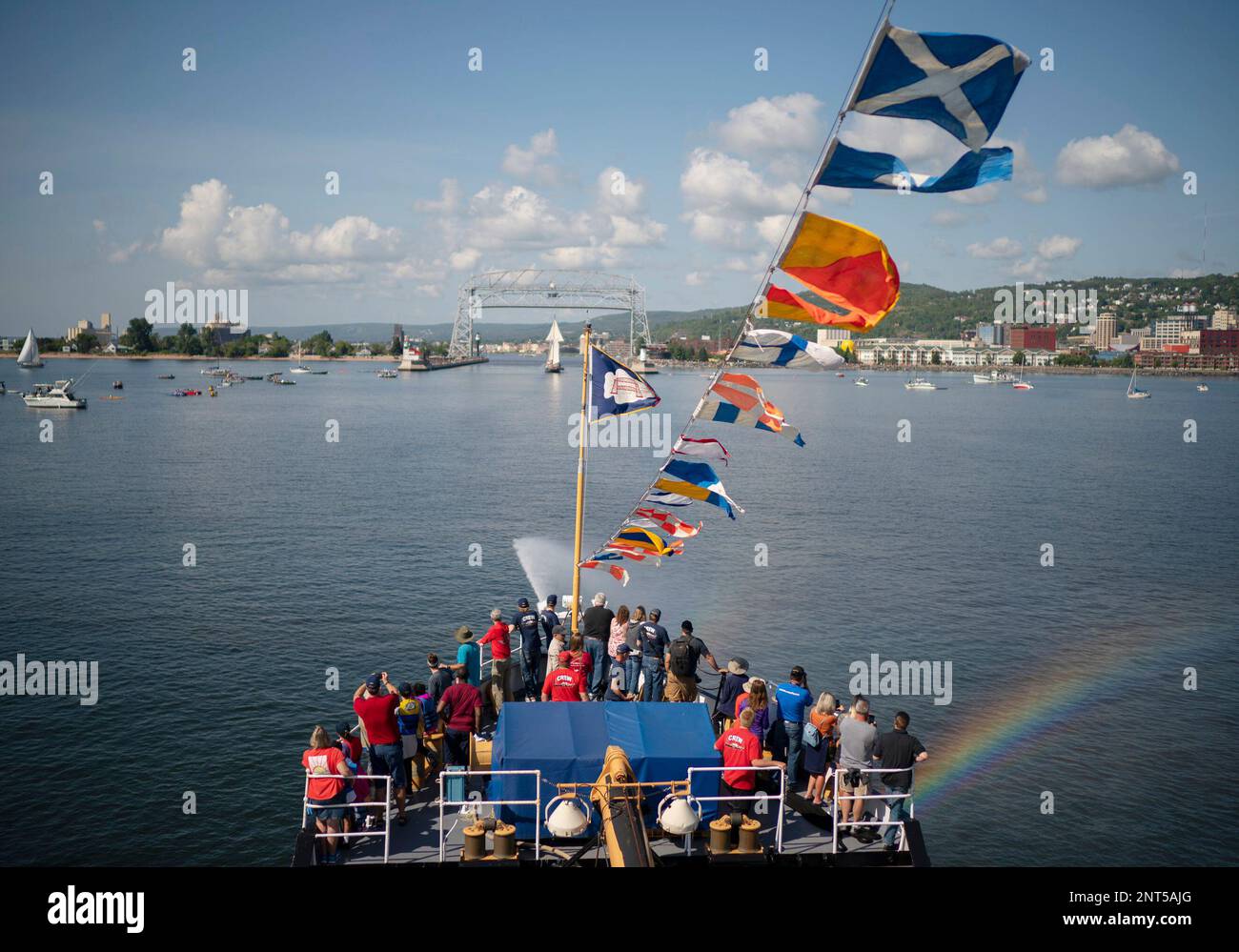 The U.S. Coast Guard Cutter Sundew followed the schooner schooner Denis ...