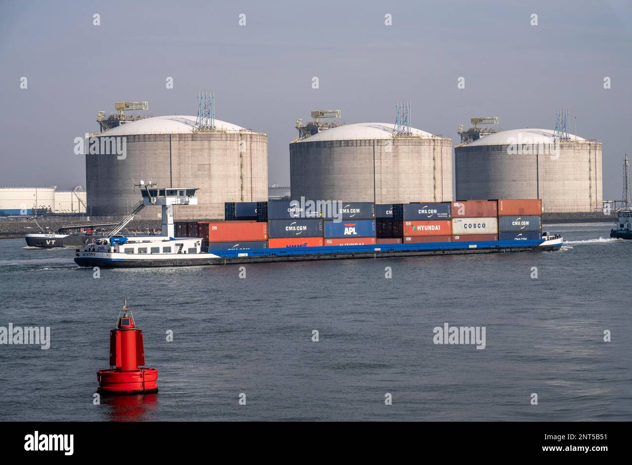 LNG import terminal Tanks for liquid natural gas in the seaport of ...