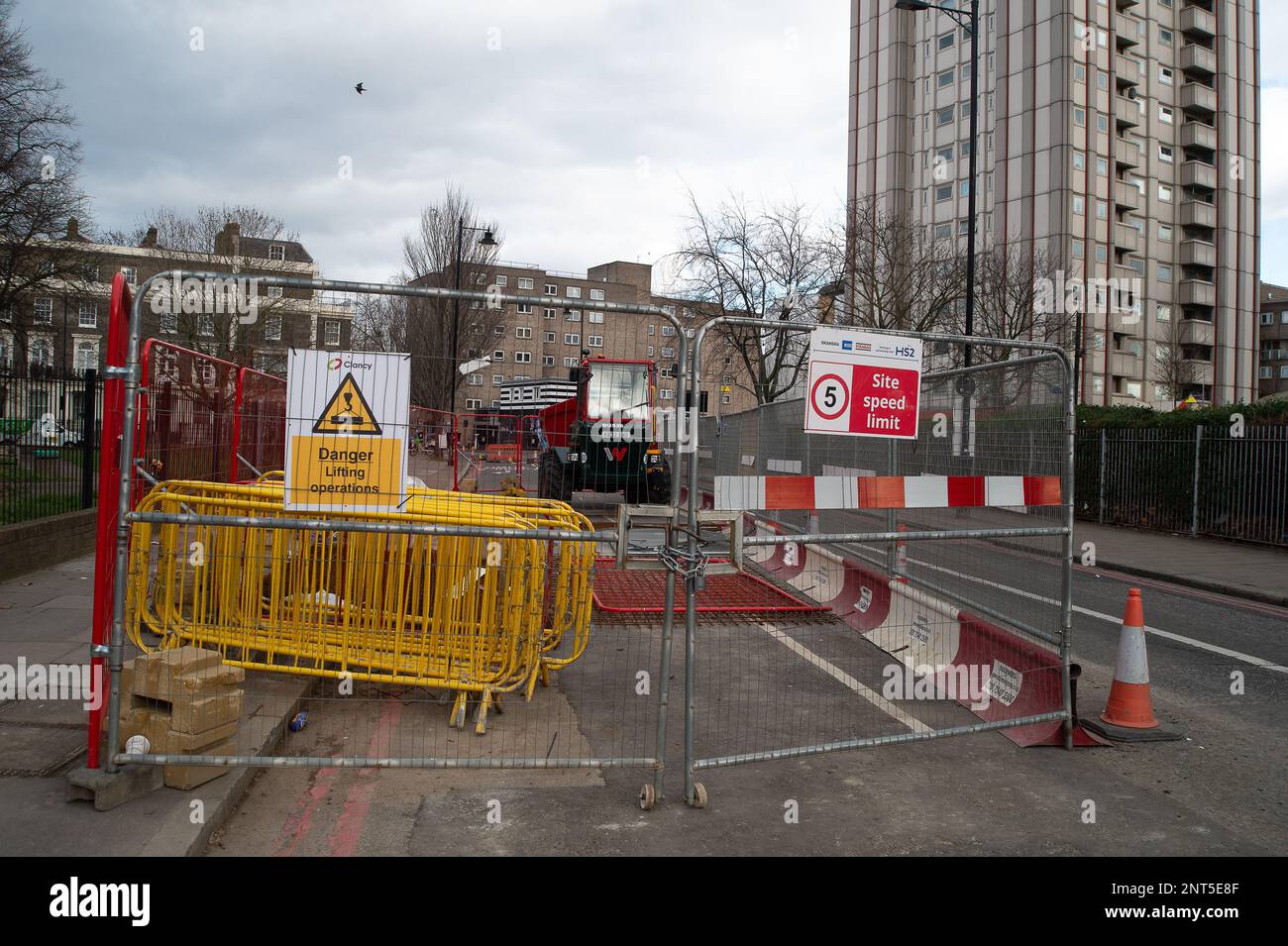 Euston, London, UK. 27th February, 2023. HS2 Ltd are doing vast amounts ...