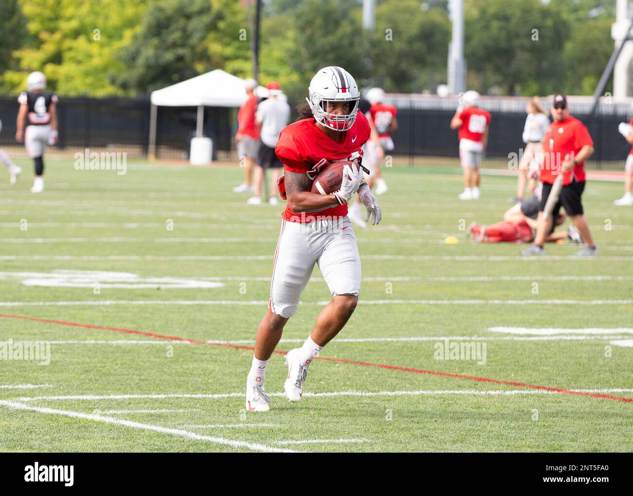 COLUMBUS, OH - AUGUST 10: Ohio State #22 Steele Chambers during ...