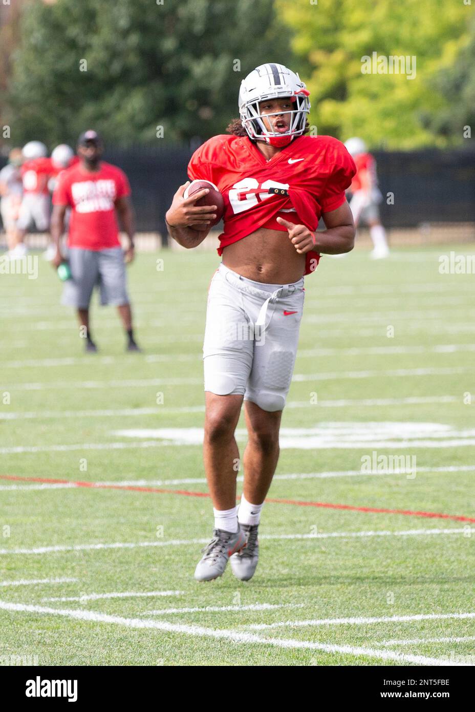 COLUMBUS, OH - AUGUST 10: Ohio State #23 Marcus Crowley during practice ...