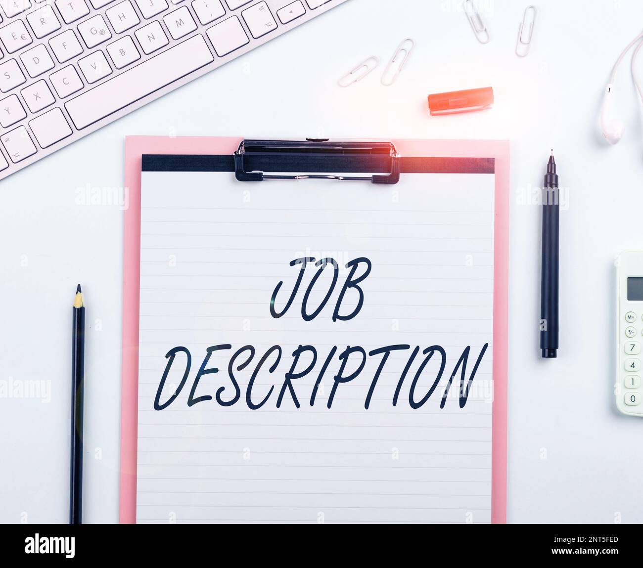 Sign displaying Job Description. Concept meaning A document that ...
