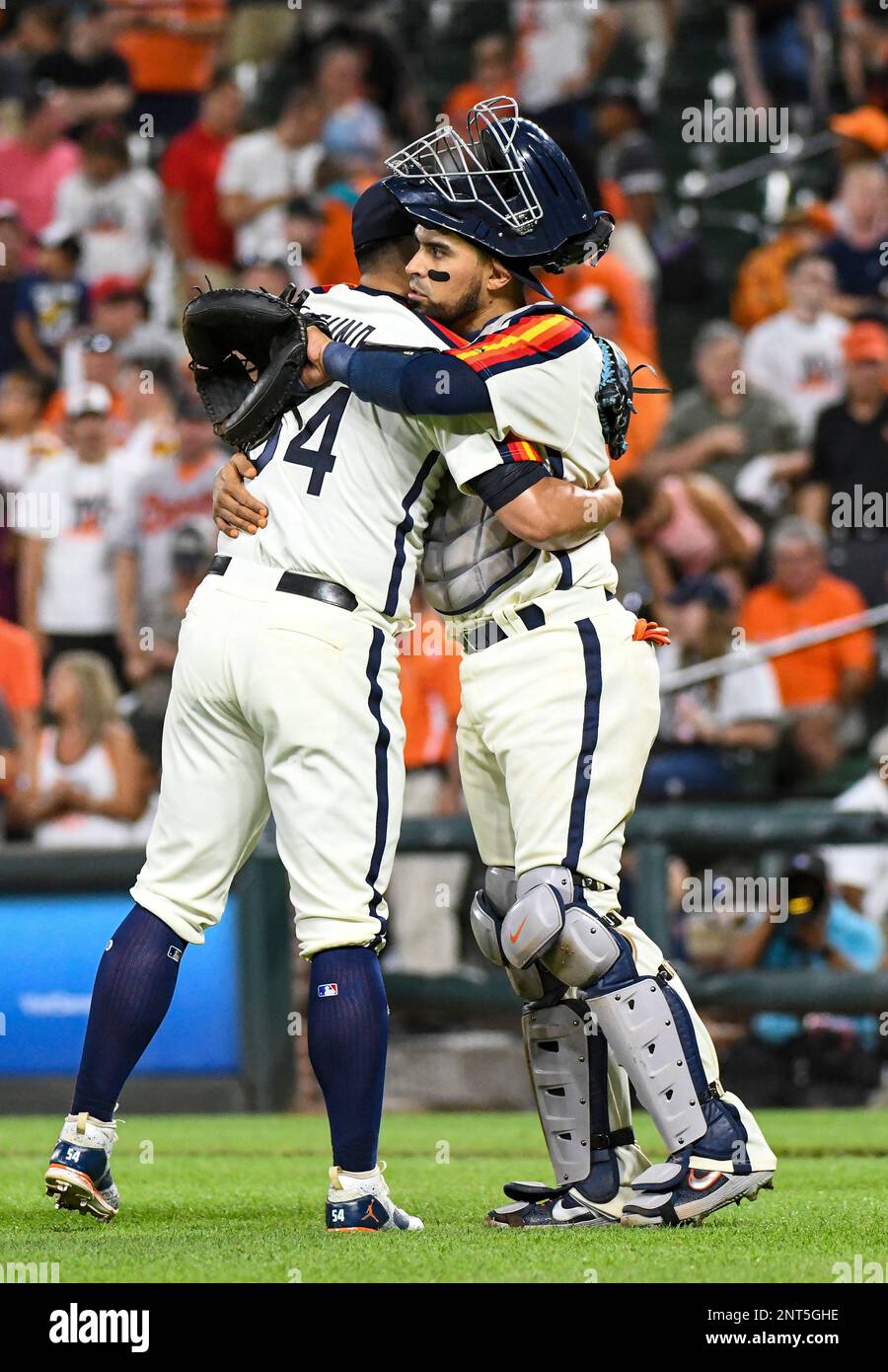 BALTIMORE, MD - AUGUST 9: Houston Astros relief pitcher Roberto Osuna ...