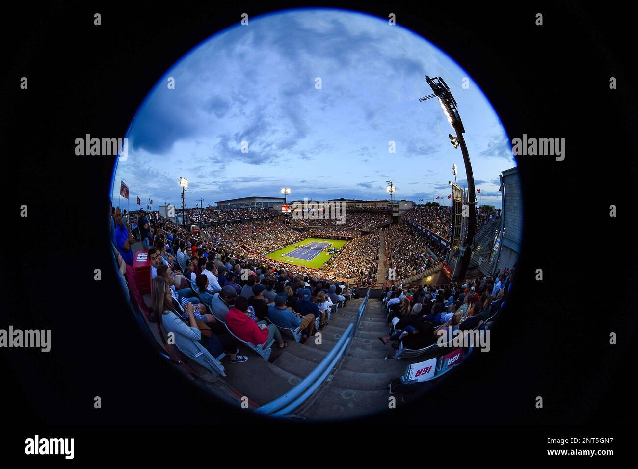 MONTREAL, QC - AUGUST 09: General view of IGA Stadium through a fisheye ...
