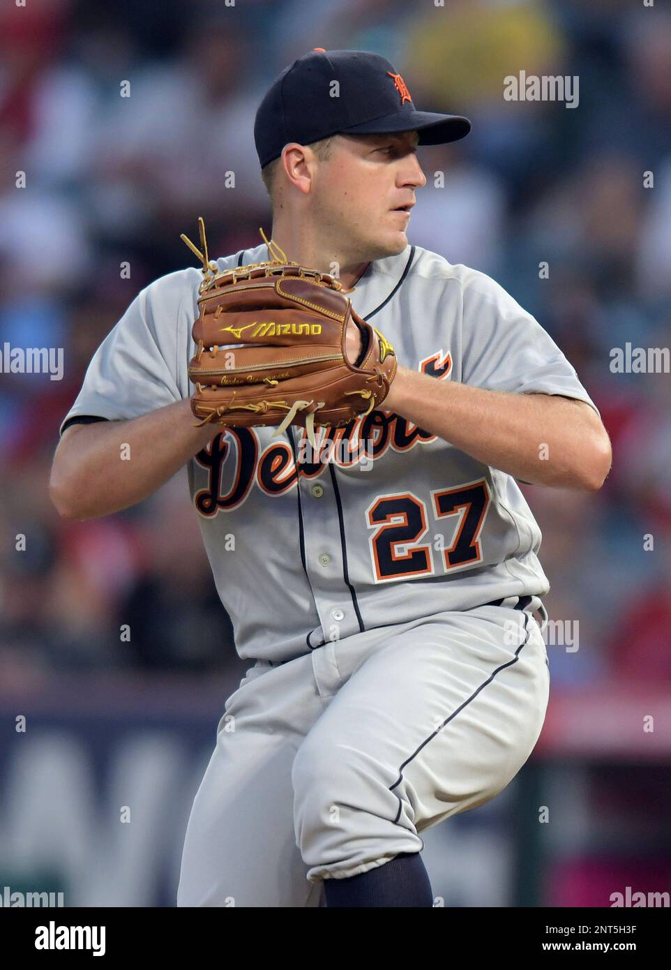 ANAHEIM, CA - JULY 29: Detroit Tigers pitcher Jordan Zimmermann (27) in ...