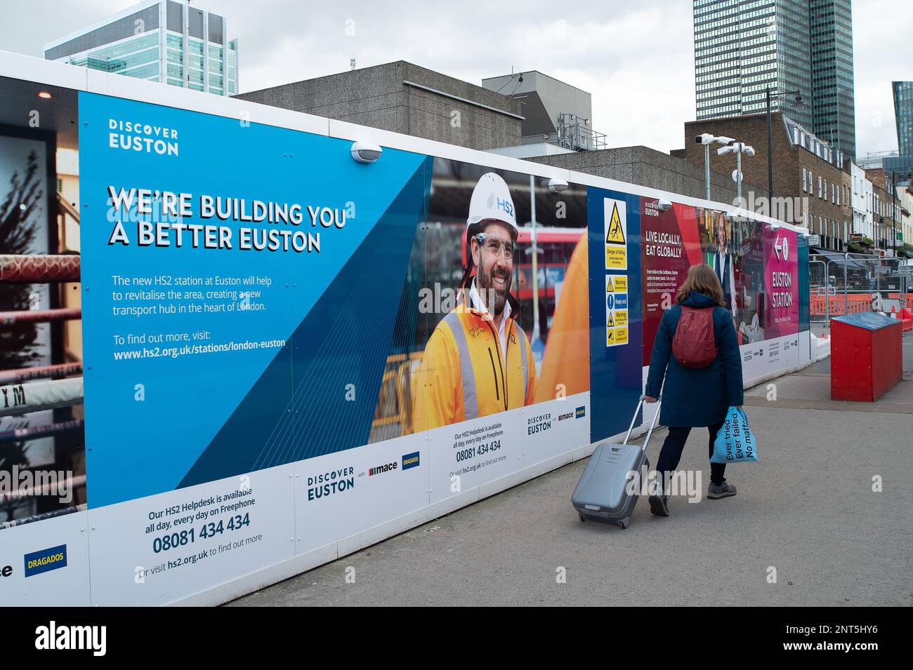Euston, London, UK. 27th February, 2023. HS2 Ltd are doing vast amounts ...