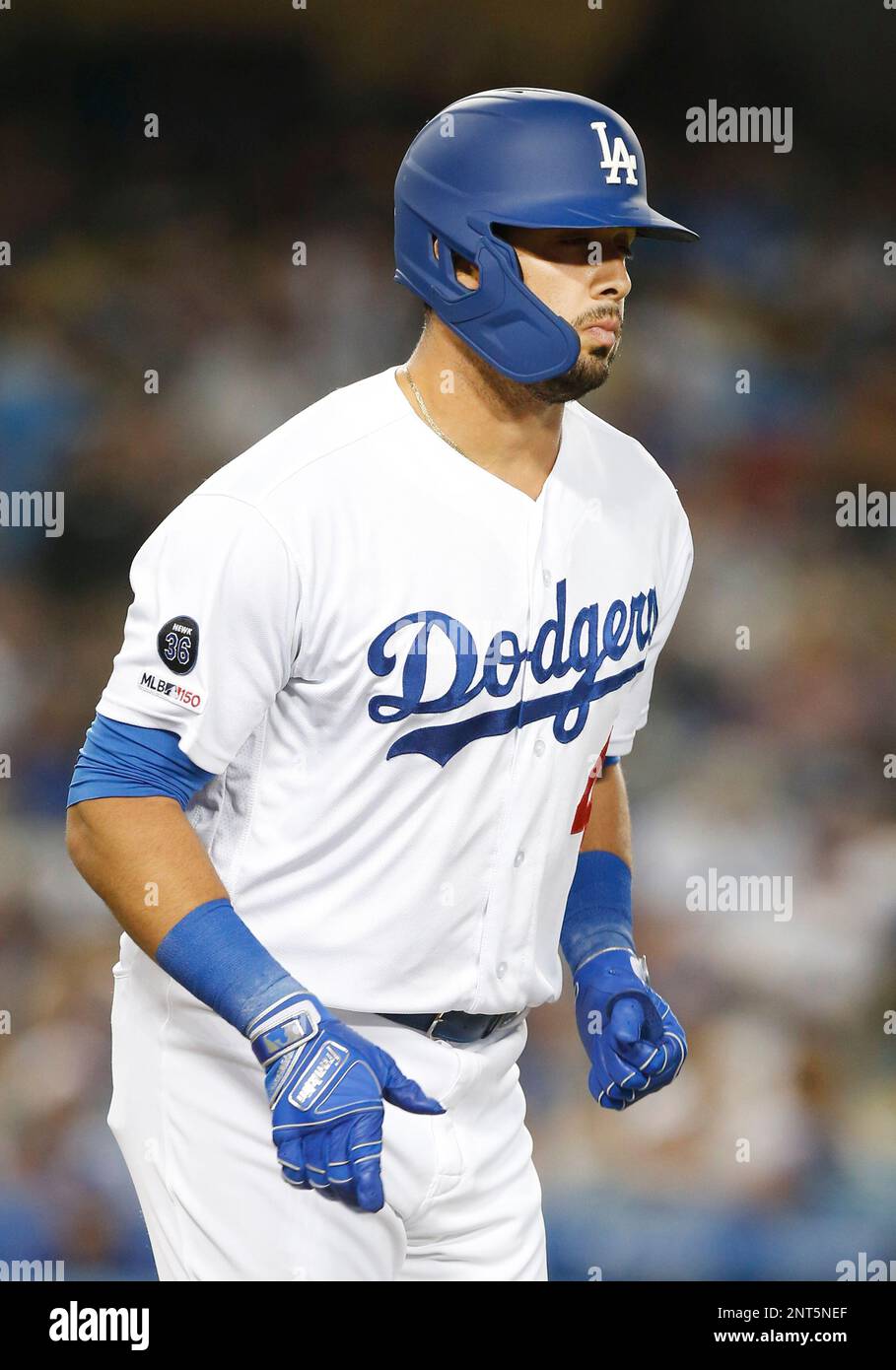 LOS ANGELES, CA - AUGUST 06: Los Angeles Dodgers infielder Edwin Rios ...