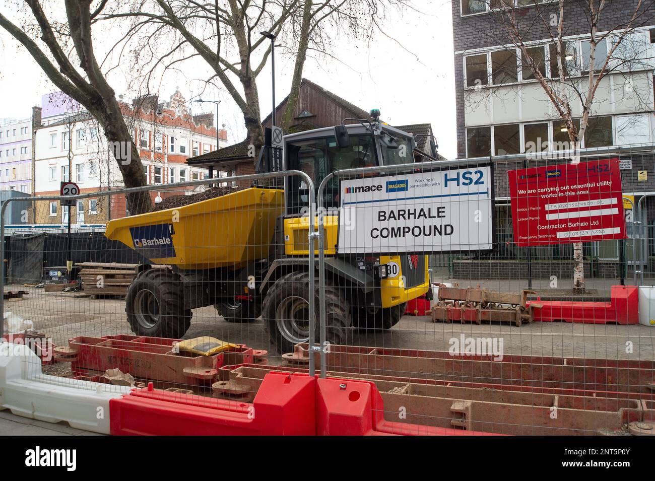Euston, London, UK. 27th February, 2023. HS2 Ltd are doing vast amounts ...
