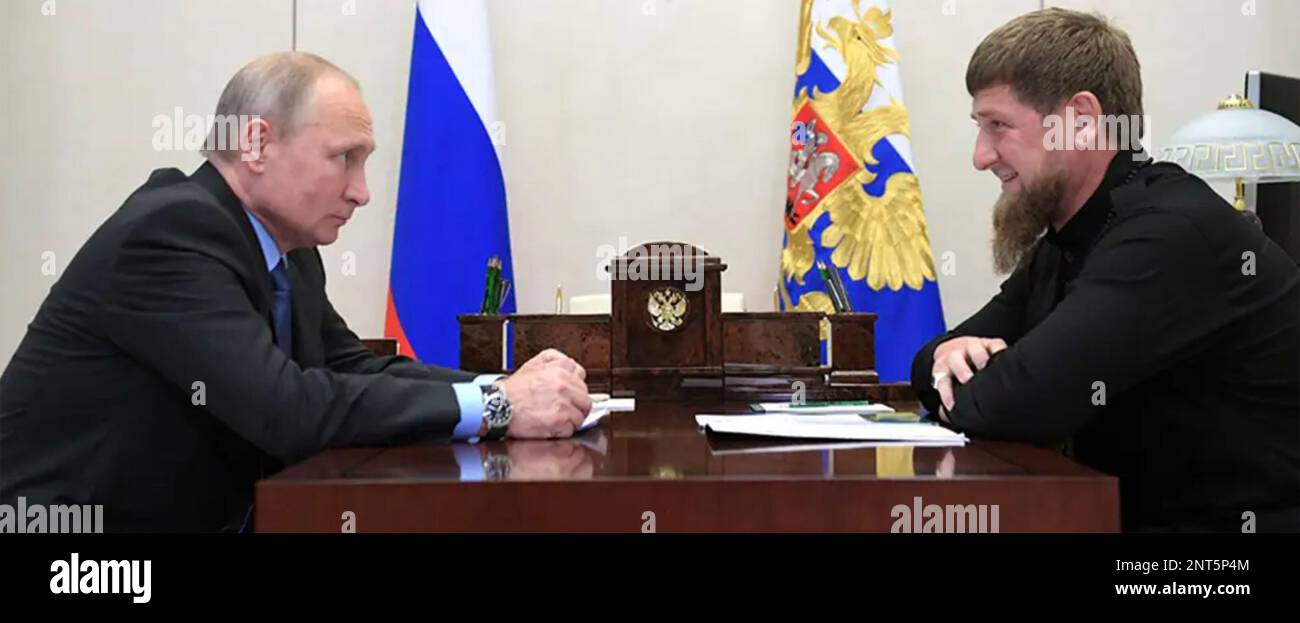 VLADIMIR PUTIN, President of Russia at left with Chechen leader Ramzan ...