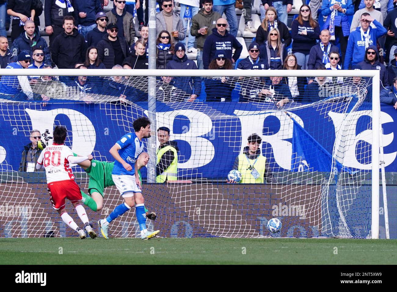 Mario Rigamonti stadium, Brescia, Italy, February 25, 2023, Leonardo ...