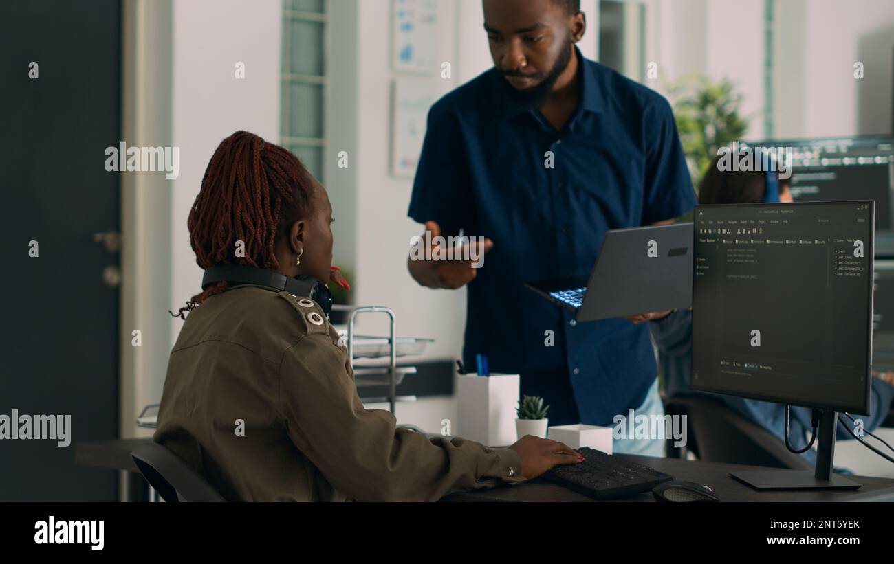 Developer writing ai script hi-res stock photography and images - Alamy