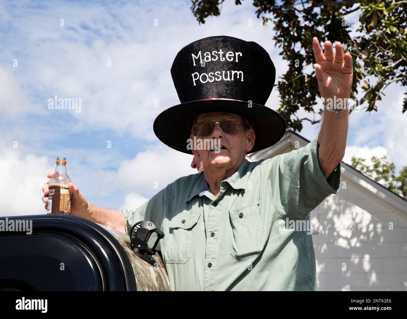 Dalton Carter, the founder of the Possum Festival, in Wassau, Florida ...