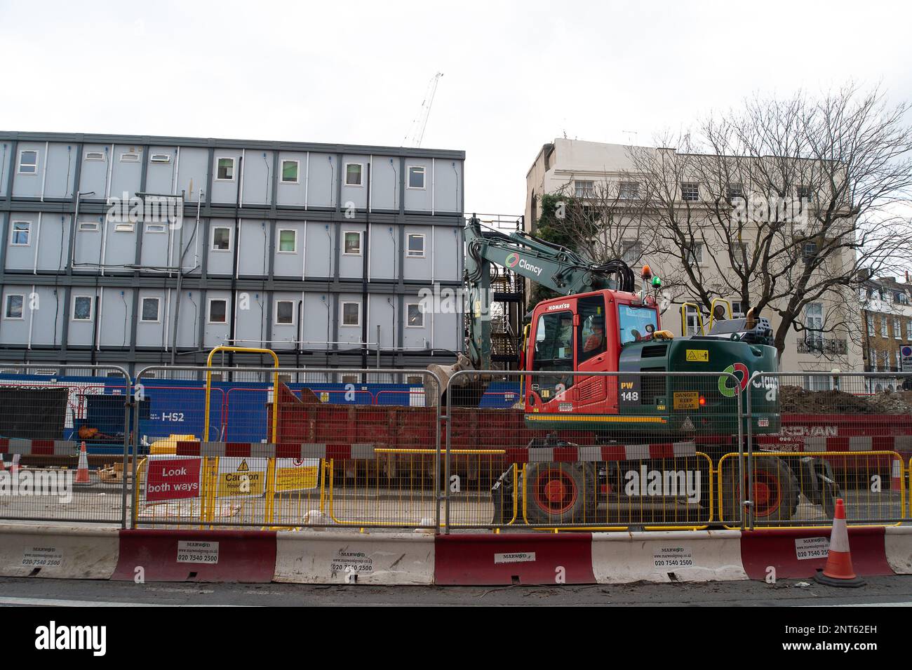 Euston, London, UK. 27th February, 2023. HS2 Ltd are doing vast amounts ...
