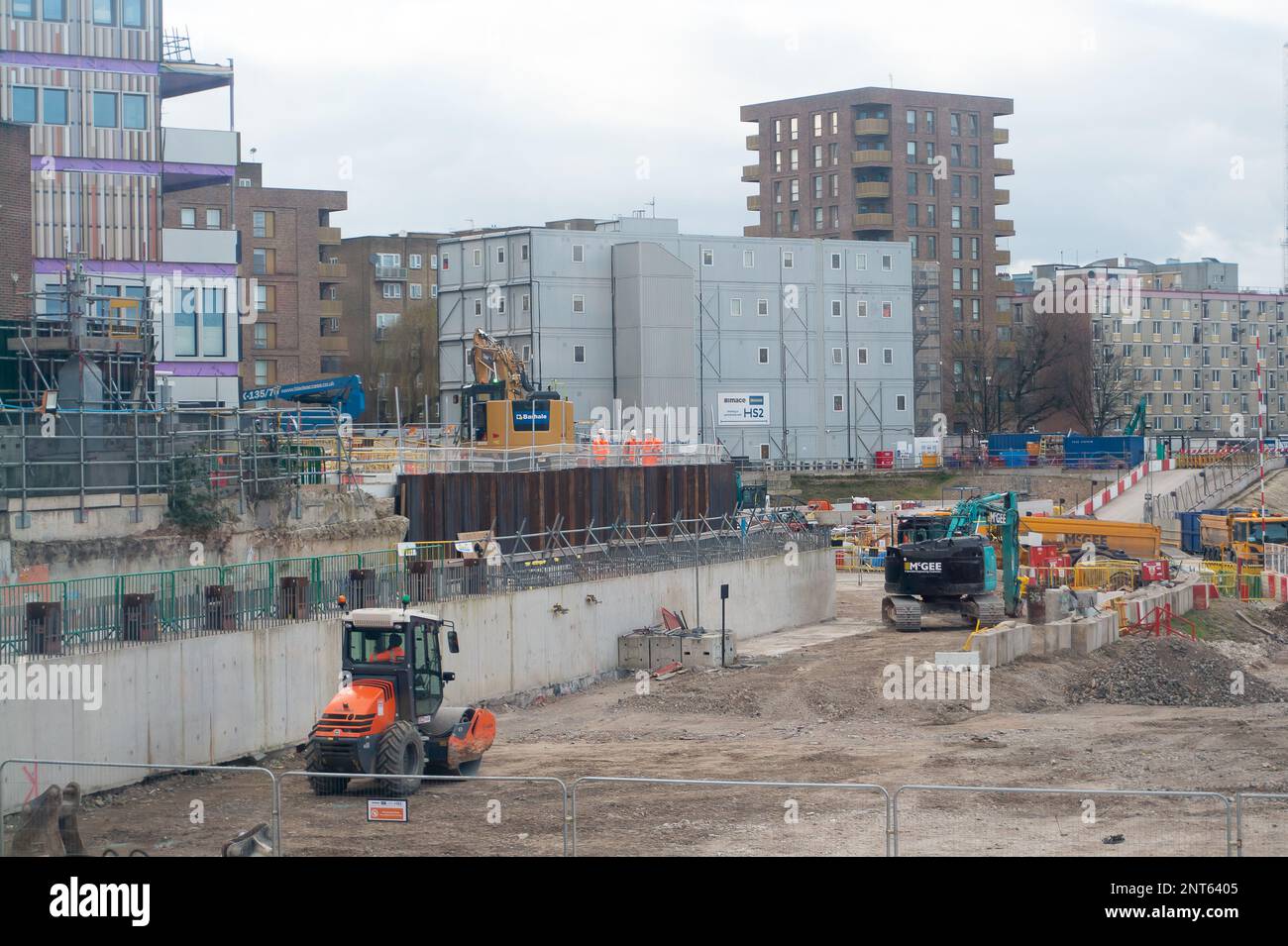 Euston, London, UK. 27th February, 2023. HS2 Ltd are doing vast amounts ...
