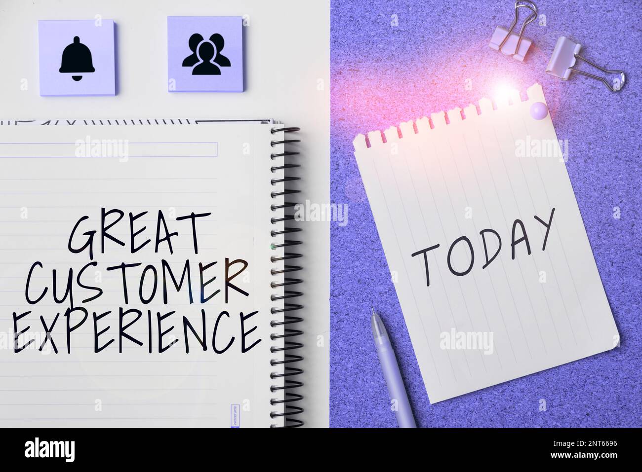 Text caption presenting Great Customer Experience. Business showcase ...