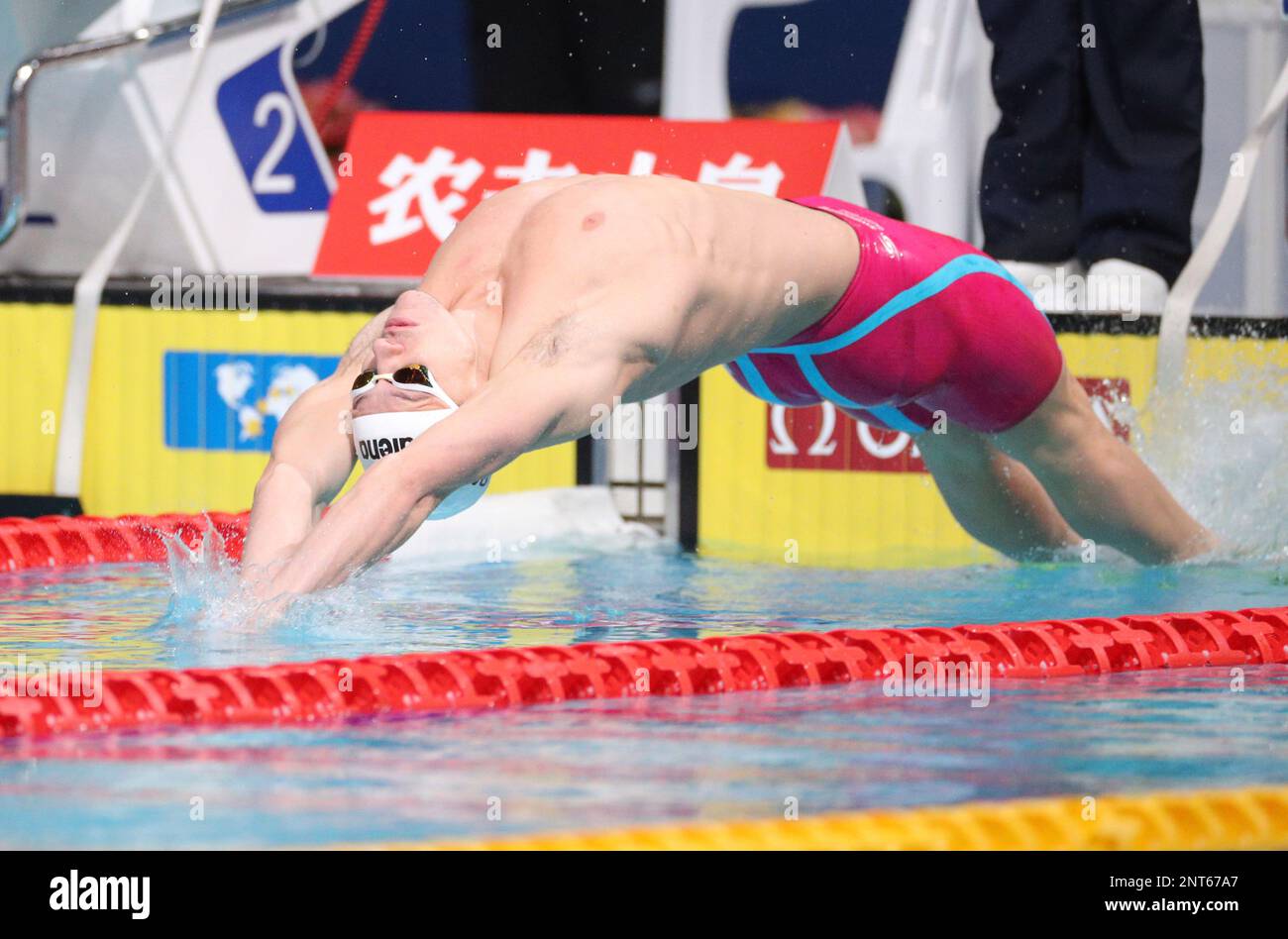 Australia's LARKIN Mitchel competes in the Men's 100m Backstroke Final ...