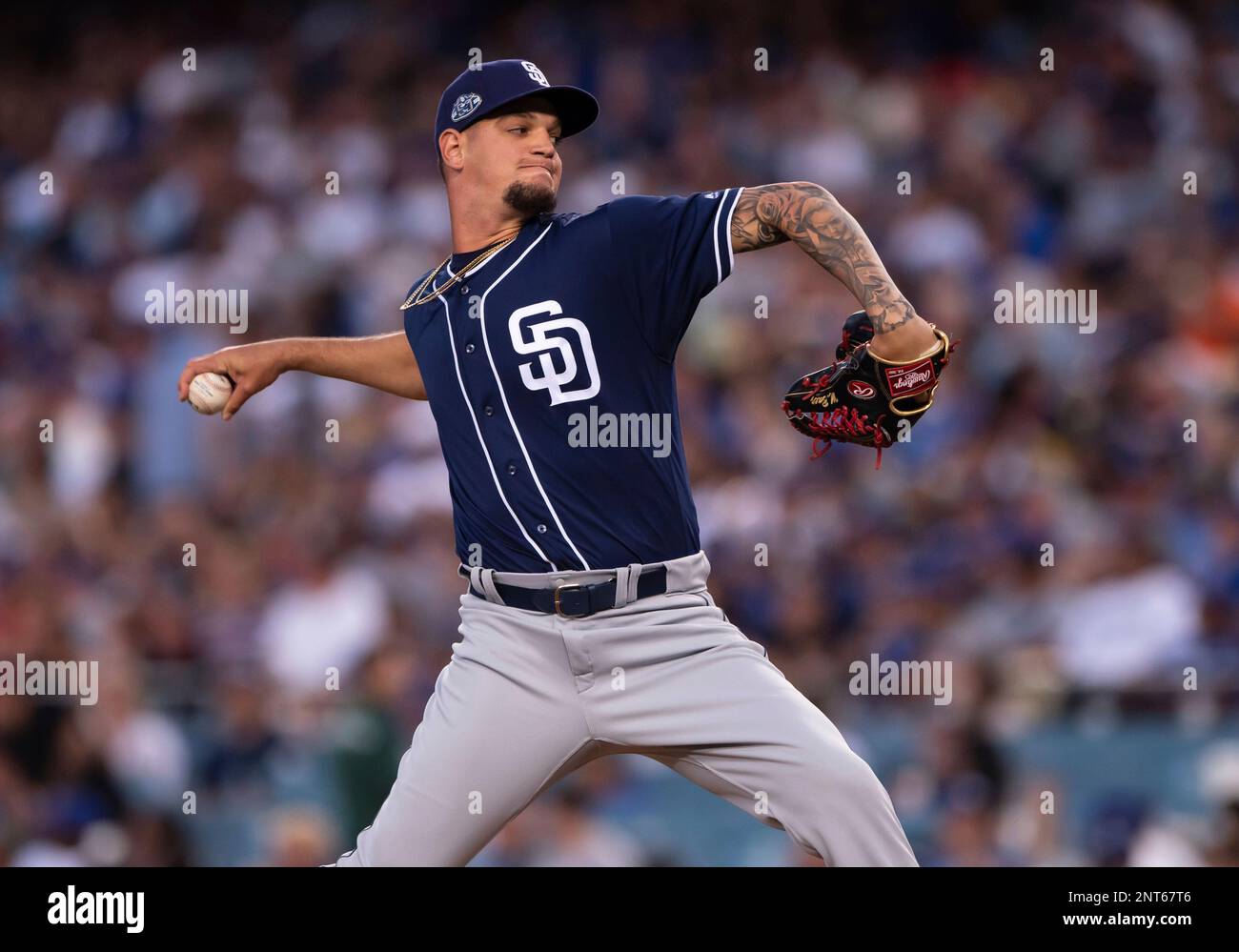 LOS ANGELES, CA - AUGUST 03: San Diego Padres Pitcher Michel Baez (49 ...