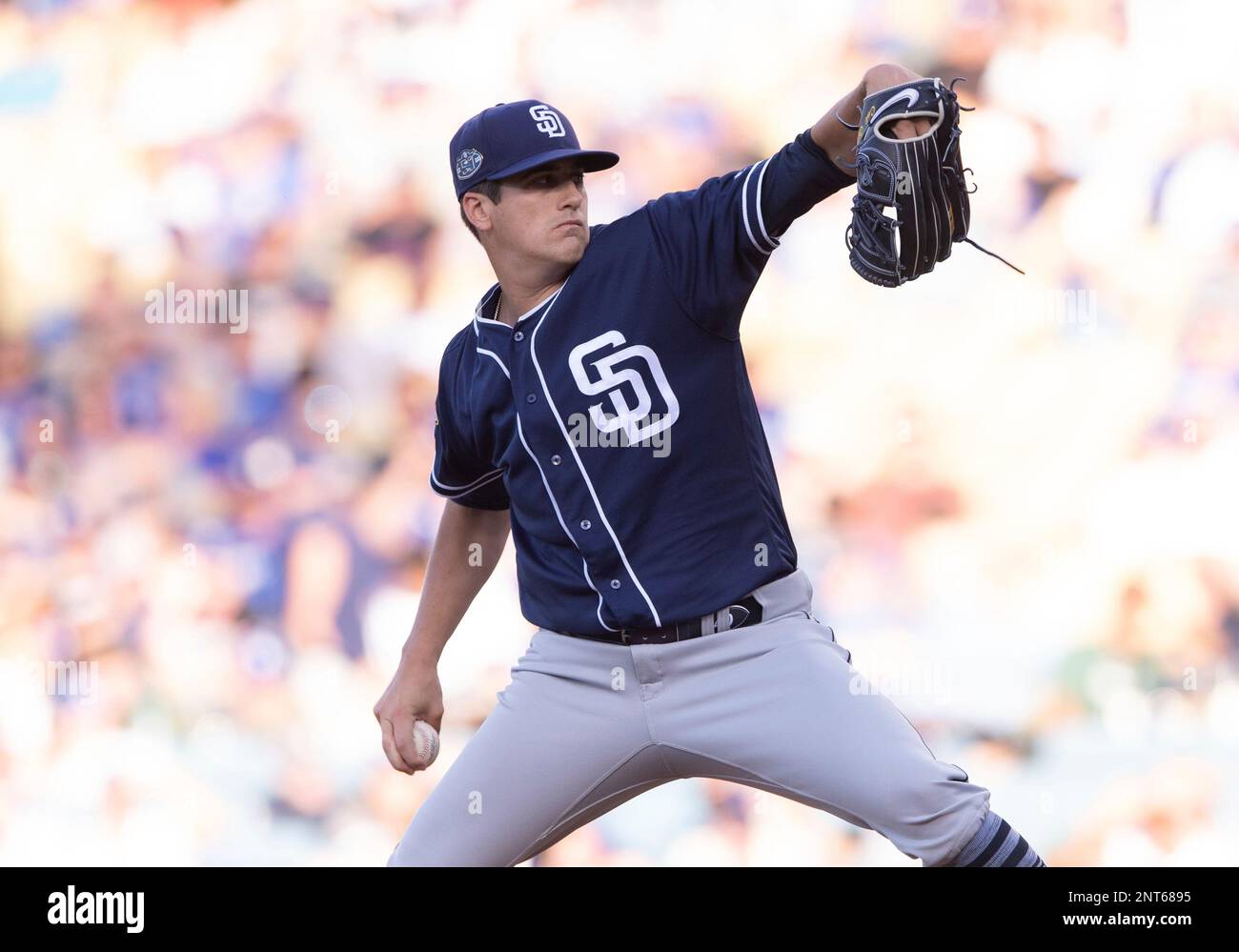 LOS ANGELES, CA - AUGUST 03: San Diego Padres Pitcher Cal Quantrill (40 ...