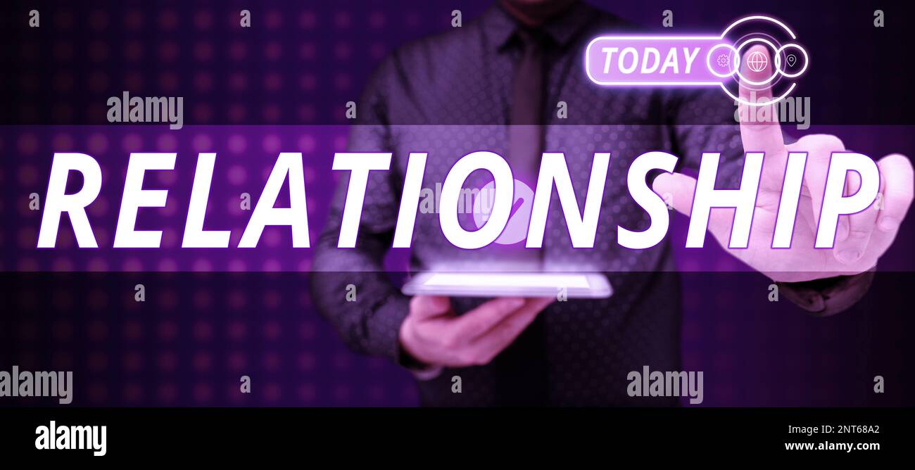 Writing Displaying Text Relationship Word Written On Developing