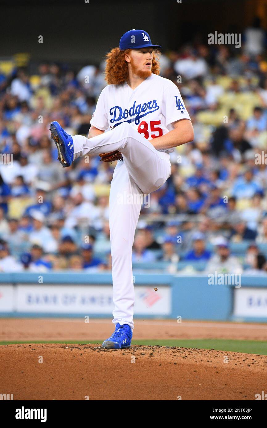 LOS ANGELES, CA - AUGUST 02: Los Angeles Dodgers pitcher Dustin May (85 ...