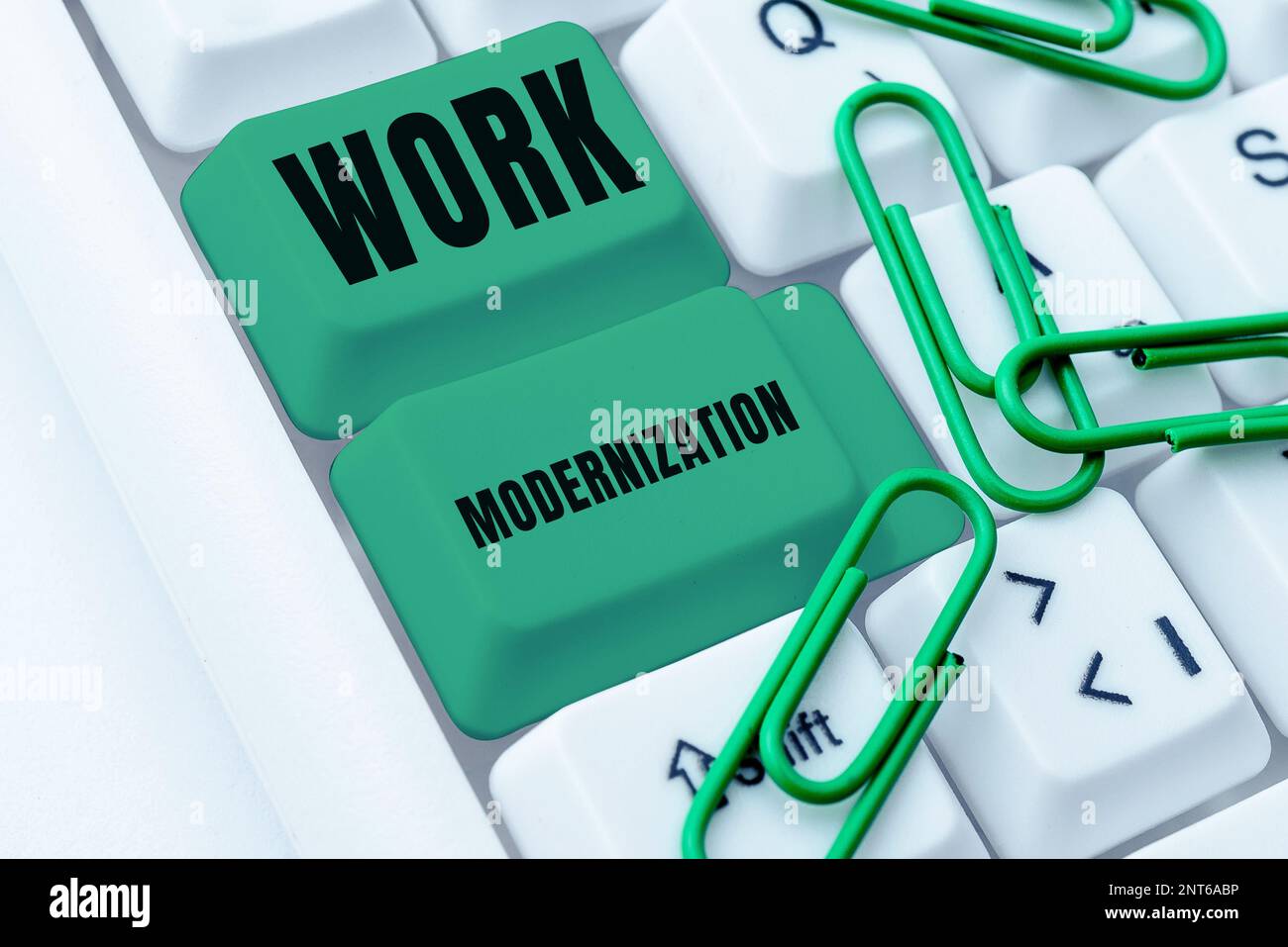 Hand writing sign Work Modernization. Word for changing product service ...