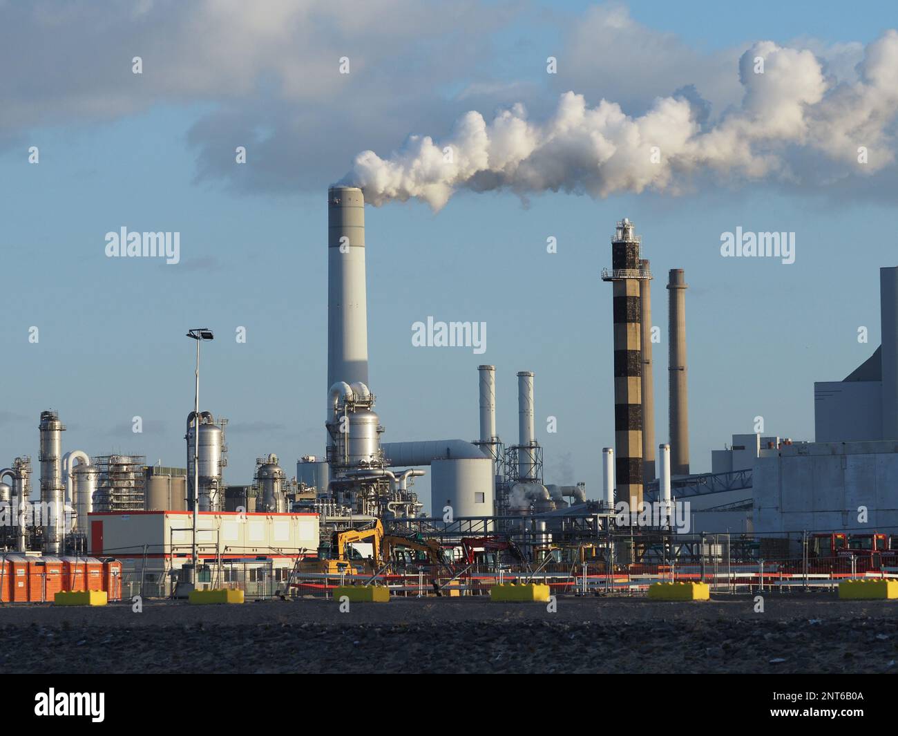 Lyondell chemical factory on the Maasvlakte 2 in the Port of Rotterdam ...