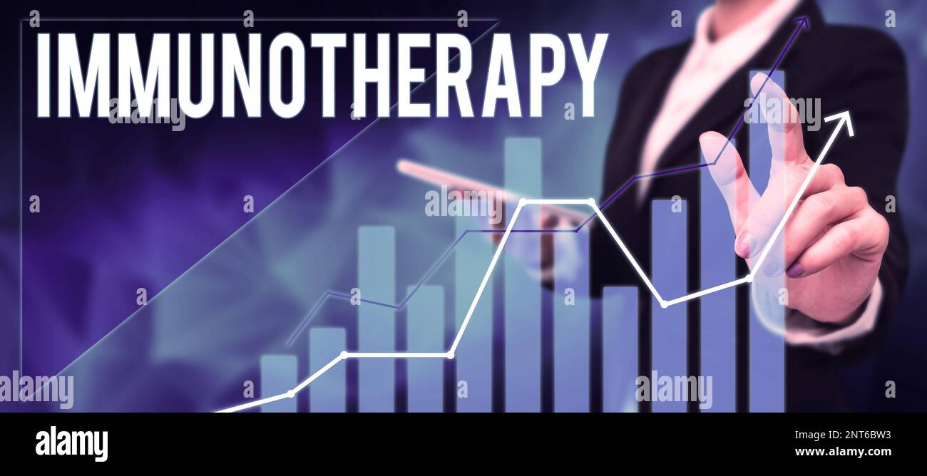 Text sign showing Immunotherapy. Concept meaning treatment or ...