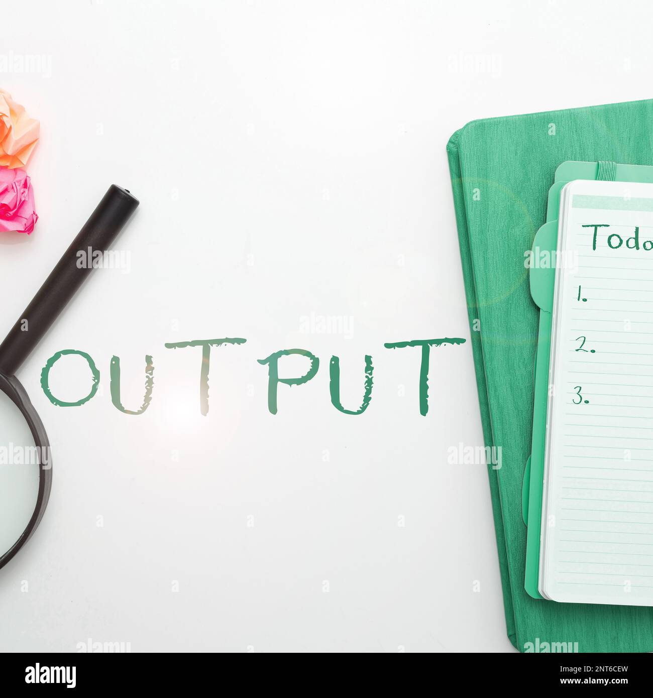 Hand writing sign Output. Business overview the final result of ...