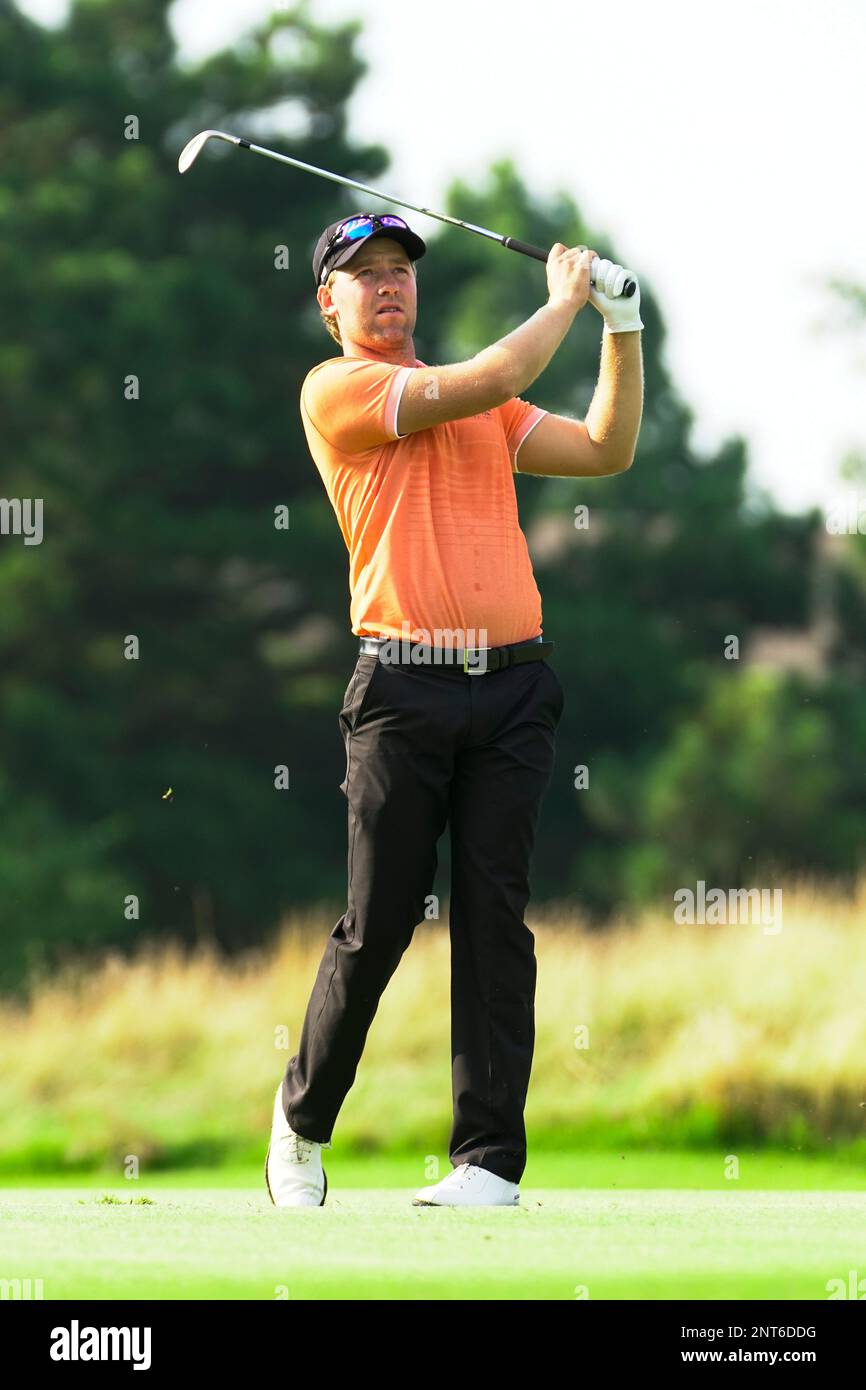 MEMPHIS, TN - JULY 27: Philip Eriksson makes and approach shot on the ...