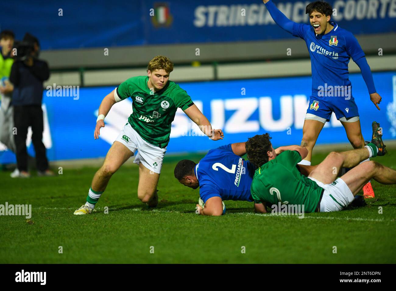 Monigo stadium, Treviso, Italy, February 24, 2023, Giovanni Quattrini ...