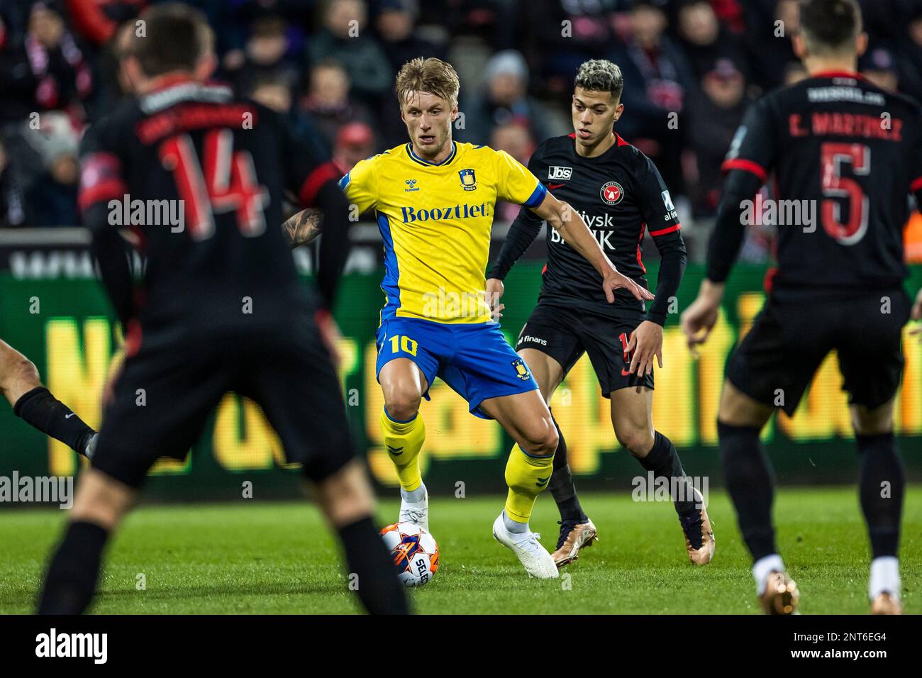 Herning, Denmark. 27th Feb, 2023. Daniel Wass (10) of Broendby IF seen ...