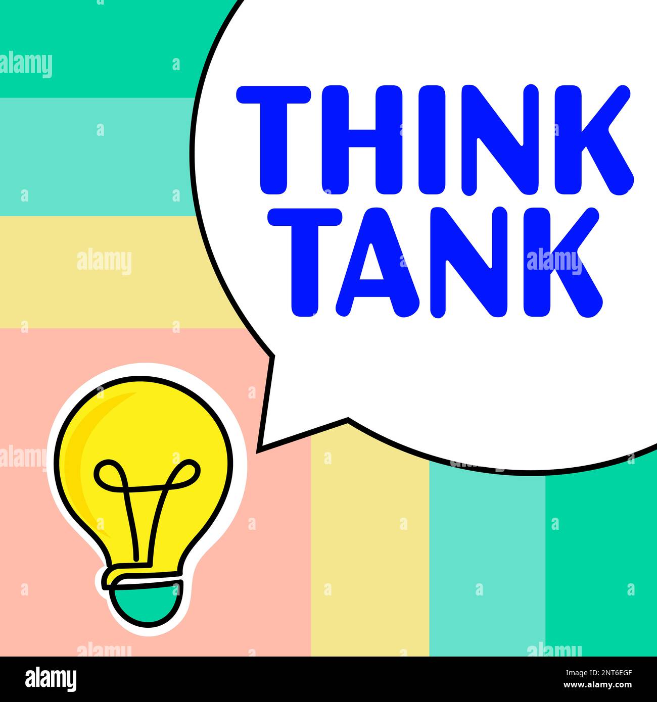 Conceptual caption Think Tank. Concept meaning Thinking of Innovative ...