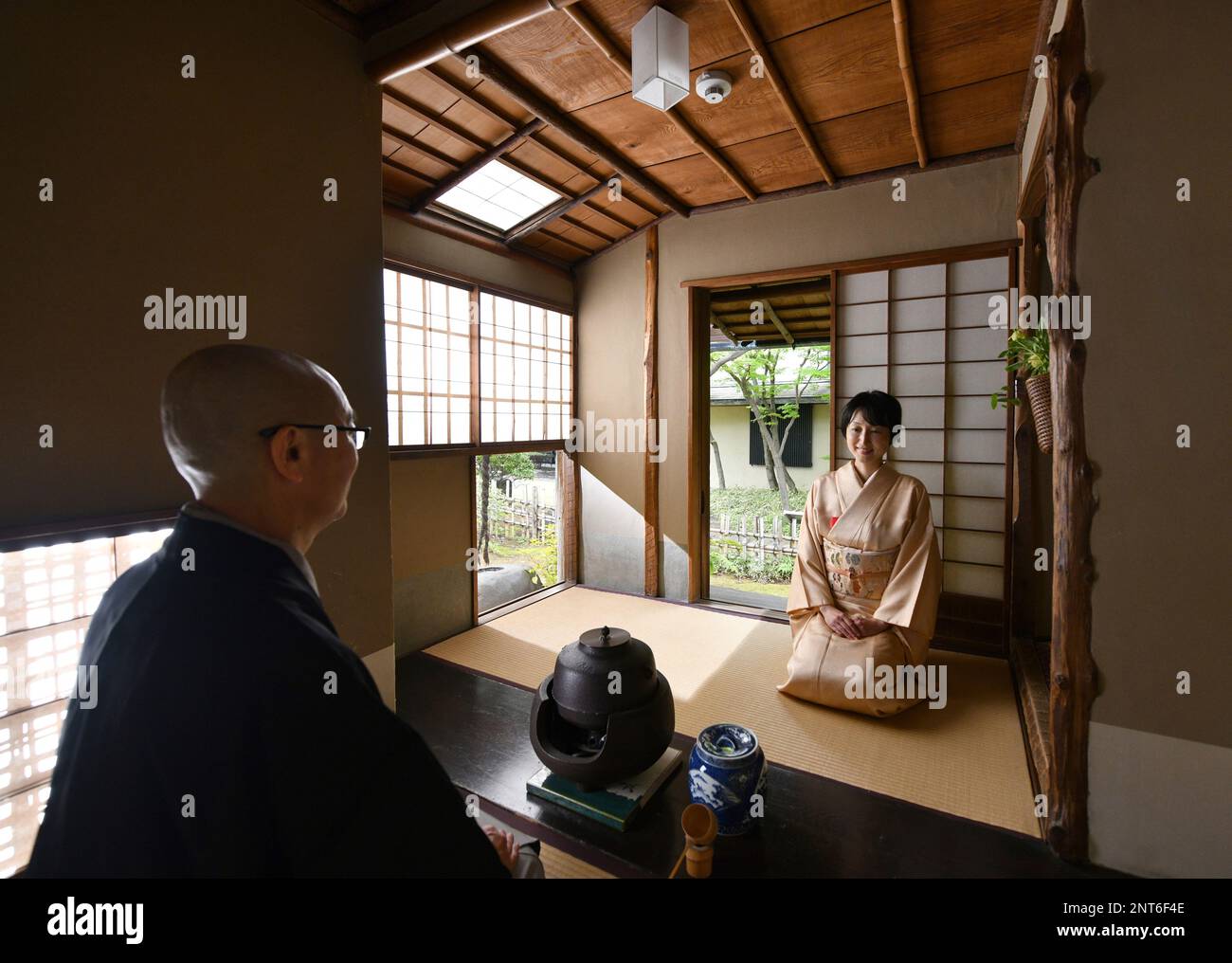 A Japanese tea ceremony, also called Chaji, are conducted at Shoteki An ...