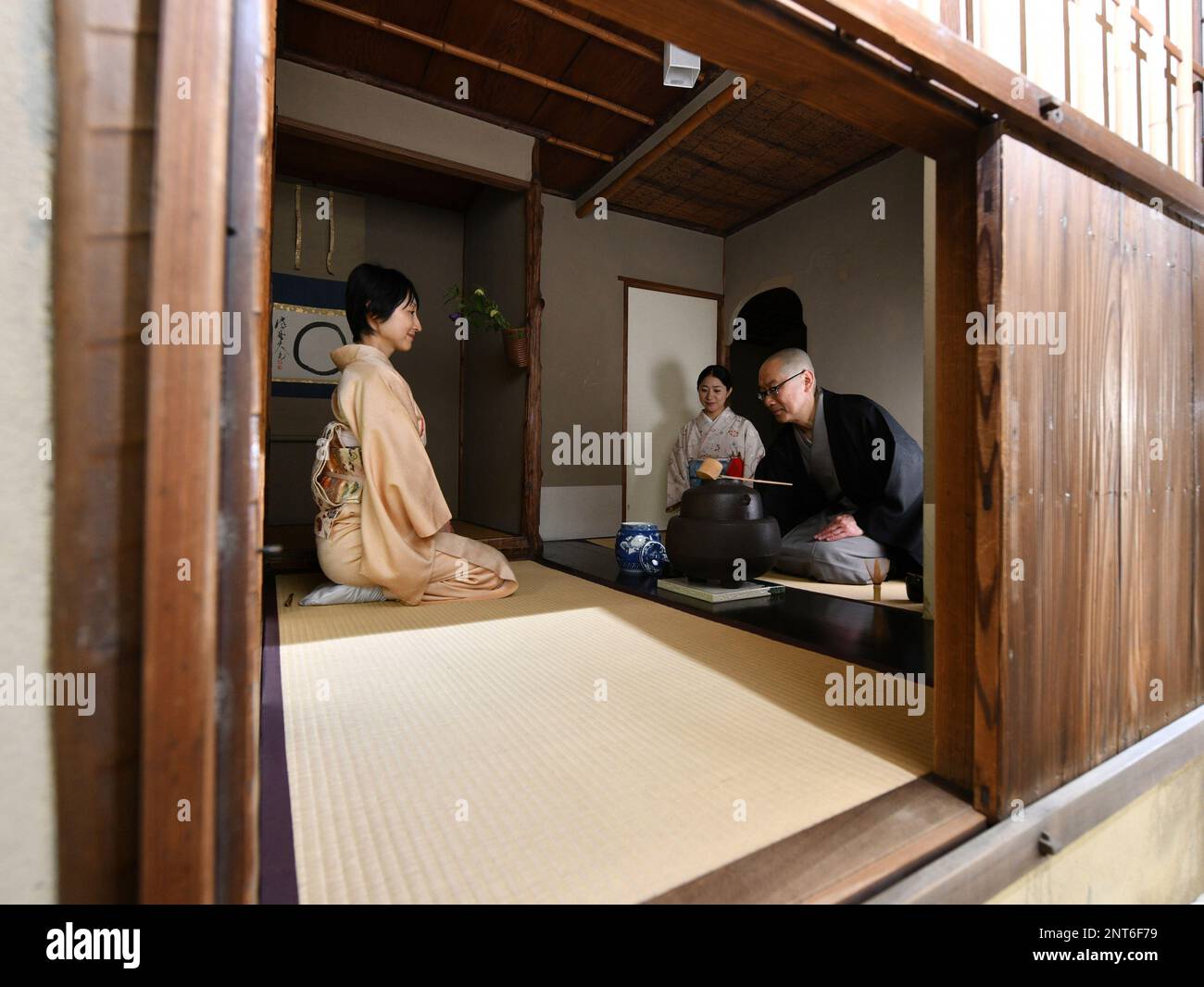 A Japanese tea ceremony, also called Chaji, are conducted at Shoteki An ...
