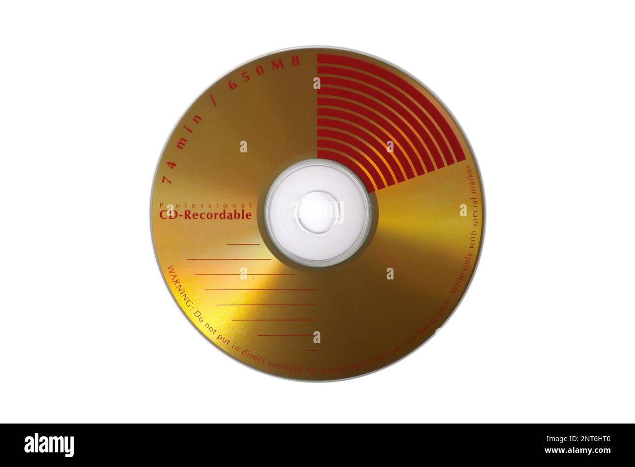 Studio shot of a vintage CD-ROM from the nineties isolated on a white ...