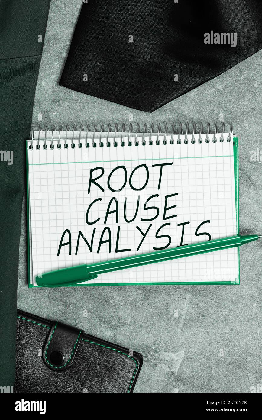 Text showing inspiration Root Cause Analysis. Conceptual photo Method of Problem Solving ...
