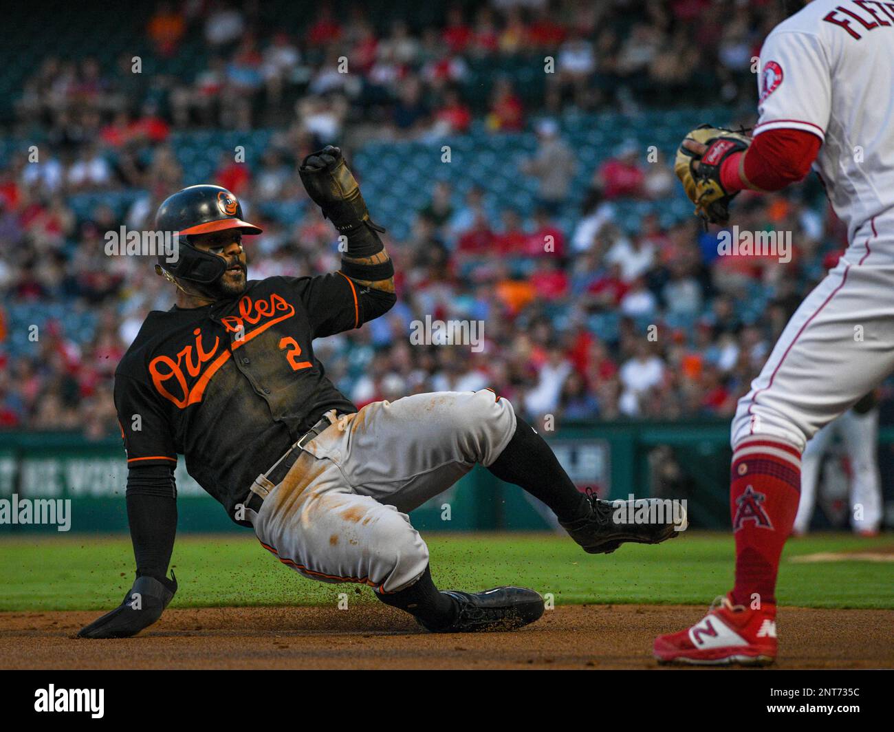 ANAHEIM, CA - JULY 26: Baltimore Orioles Infield Jonathan Villar (2 ...
