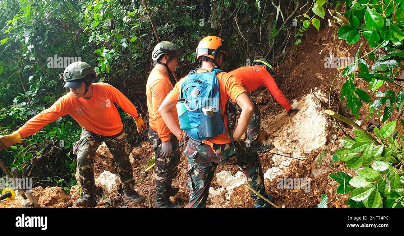In this photo provided by the Armed Forces of the Philippines Northern ...
