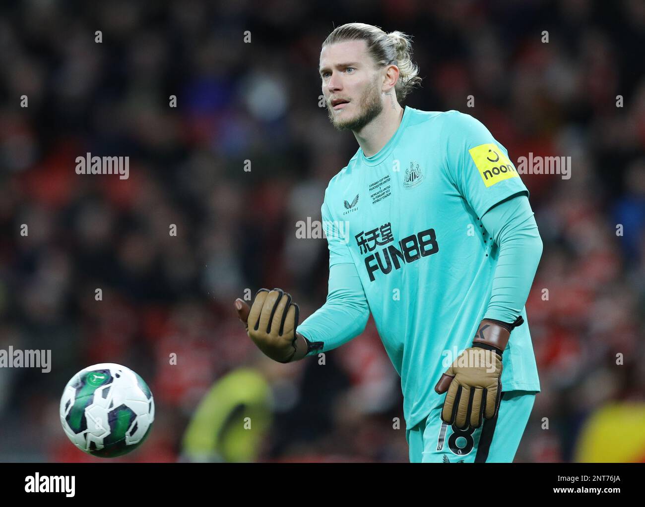 London, England, 26th February 2023. Loris Karius of Newcastle United ...