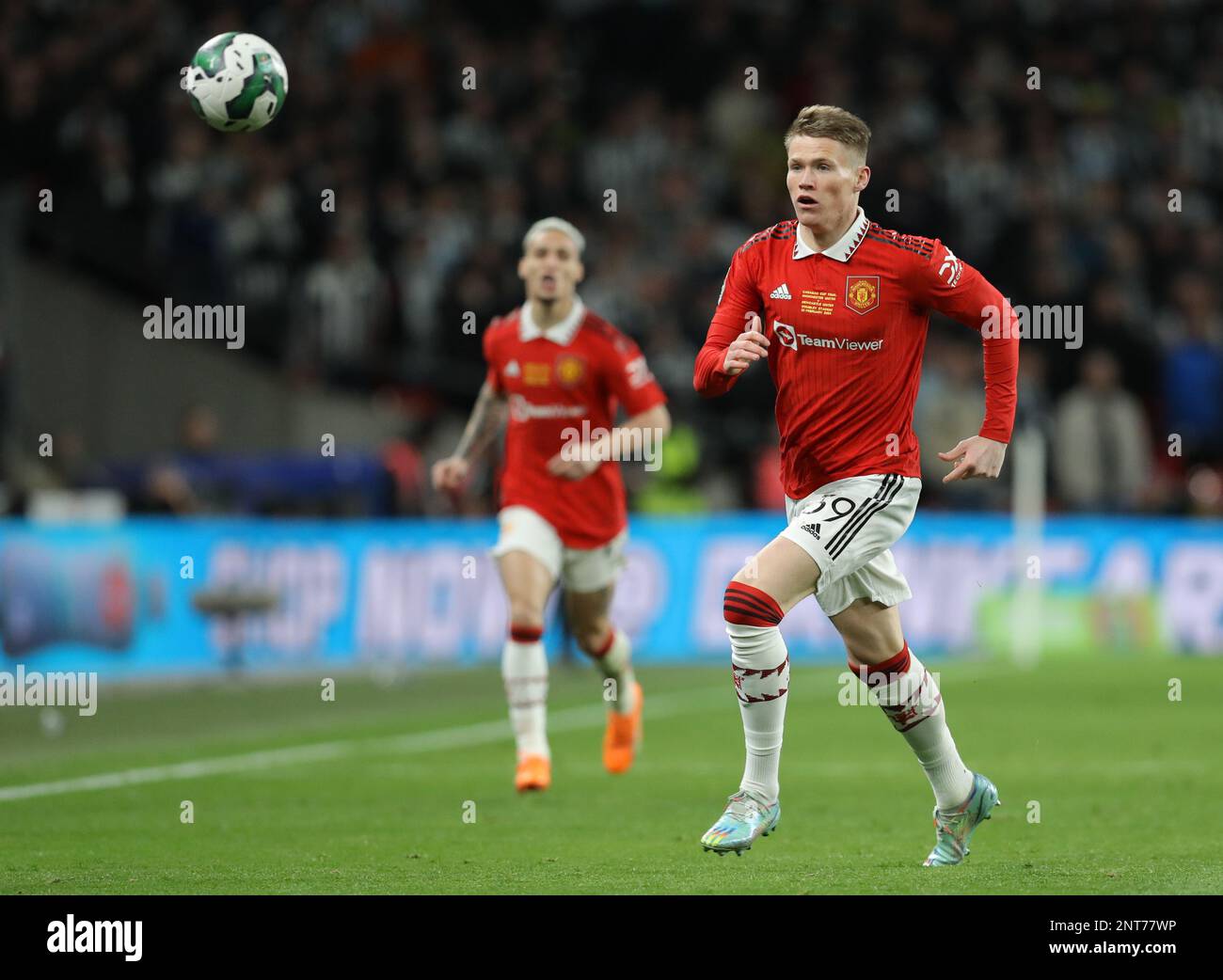 London, England, 26th February 2023. Scott McTominay of Manchester ...