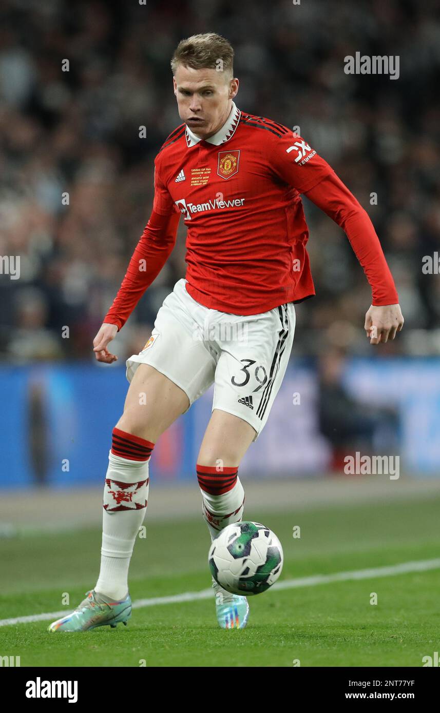 London, England, 26th February 2023. Scott McTominay of Manchester ...